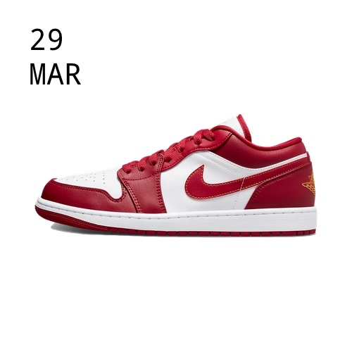 NIKE AIR JORDAN 1 LOW CARDINAL RED - AVAILABLE NOW - The Drop Date