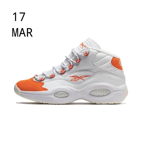 Reebok Question Mid Orange toe - available now - The Drop Date