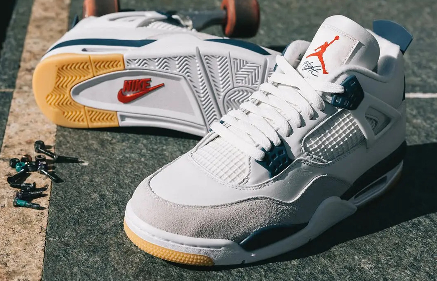 Nike SB x Air Jordan 4 'Summit White/Navy' Lands March 2025 - The Drop Date