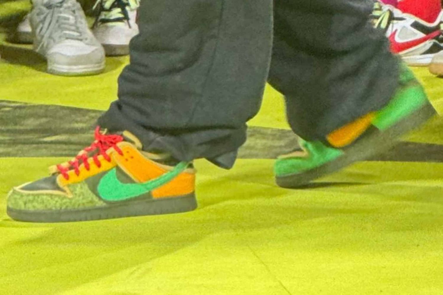 Travis Scott Previews CPFM x Nike Dunk Low ‘Swamp Sponge’ Colorway ...
